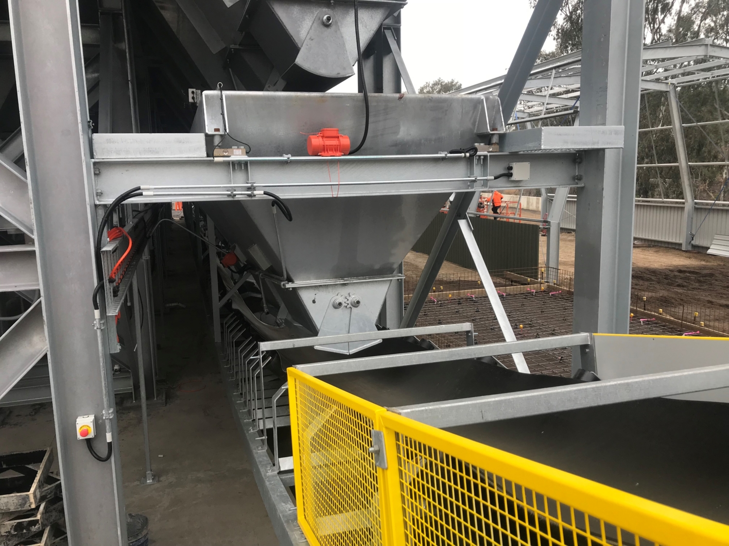 Hopper and yellow conveyor] | Kingfield Galvanizing